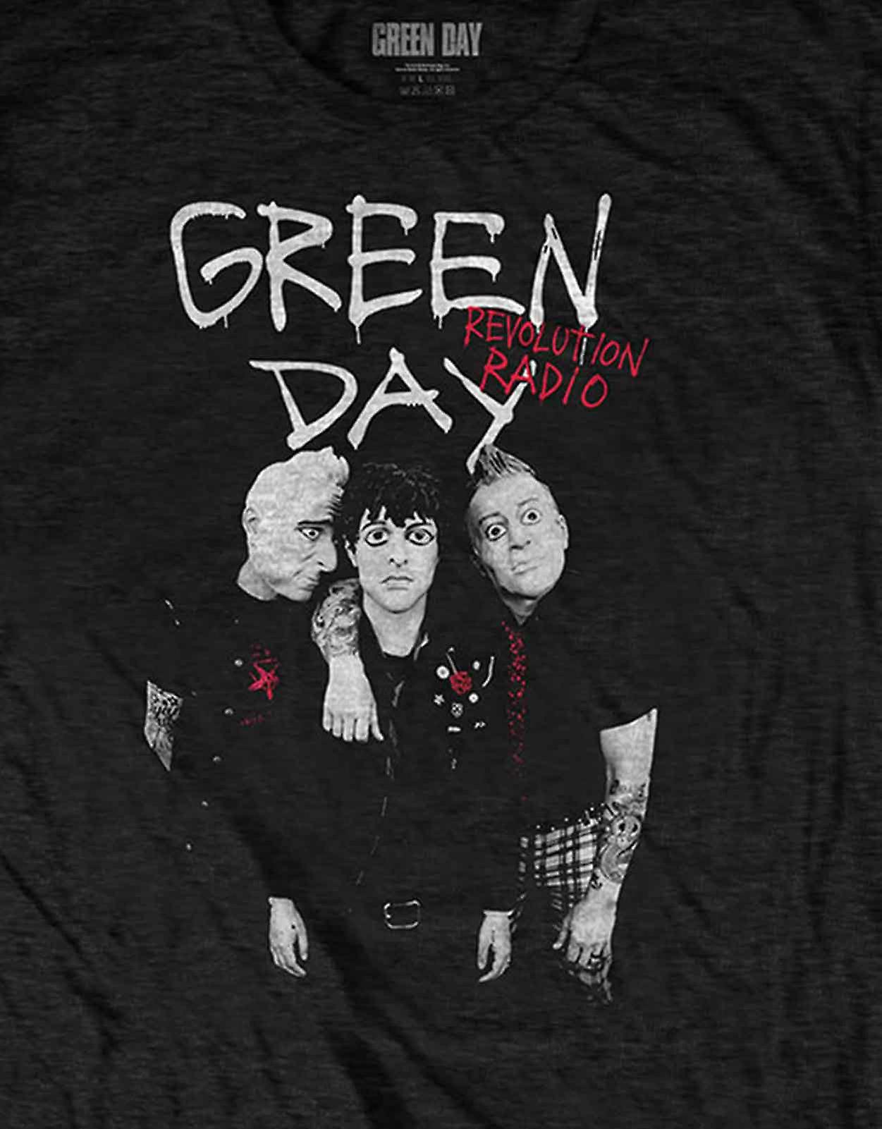 Green Day T Shirt Red Hot Band Logo nouveau Officiel Mens Black | Fruugo FR