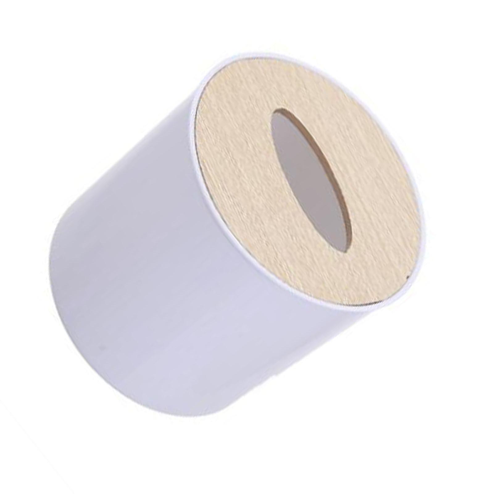 Roll Tissue Box Holder Wooden Large Capacity Simple Paper Towel Box for ...