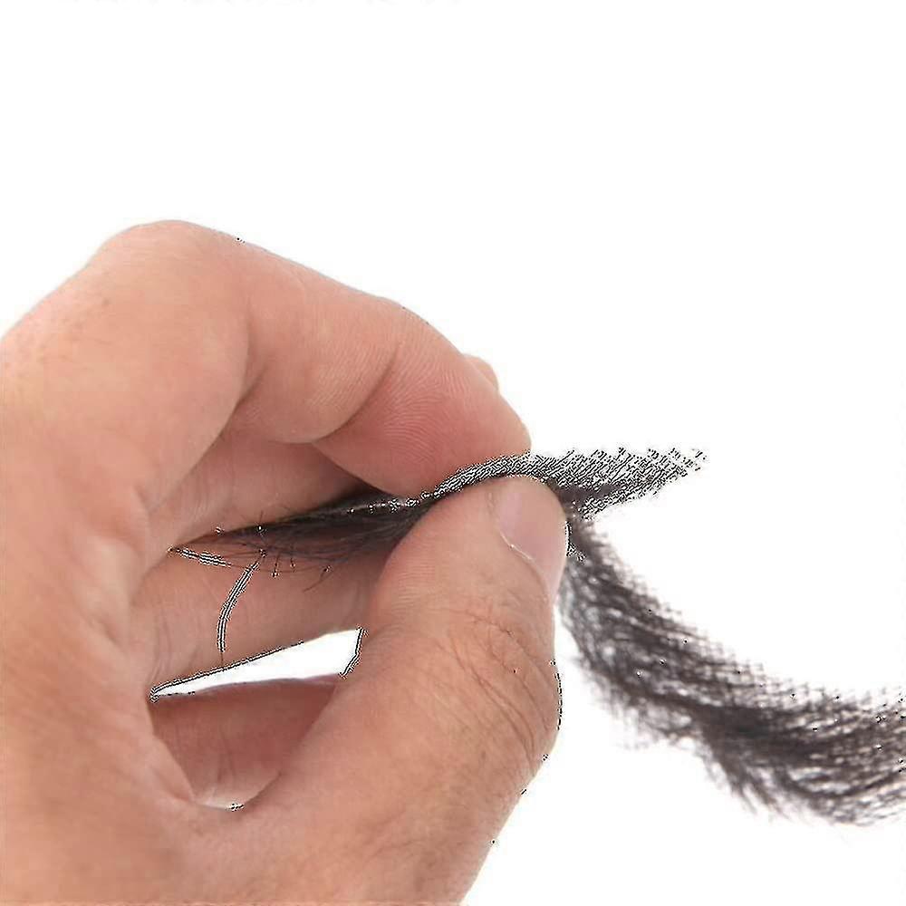 Fake Beard Realistic 100% Human Hair Full Hand Tied Goatee Black For ...