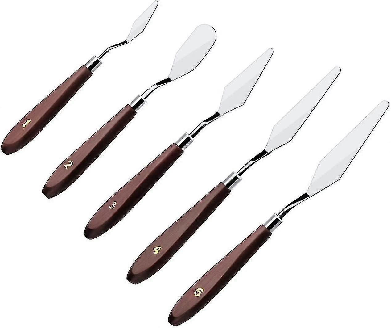 Cake Cream Spatula 5 Pieces/set Stainless Steel Frosting Spatula Baking ...