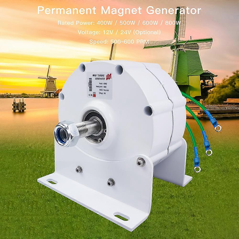 600w 12v 24v Low Rpm Permanent Magnet Generator With Base And ...