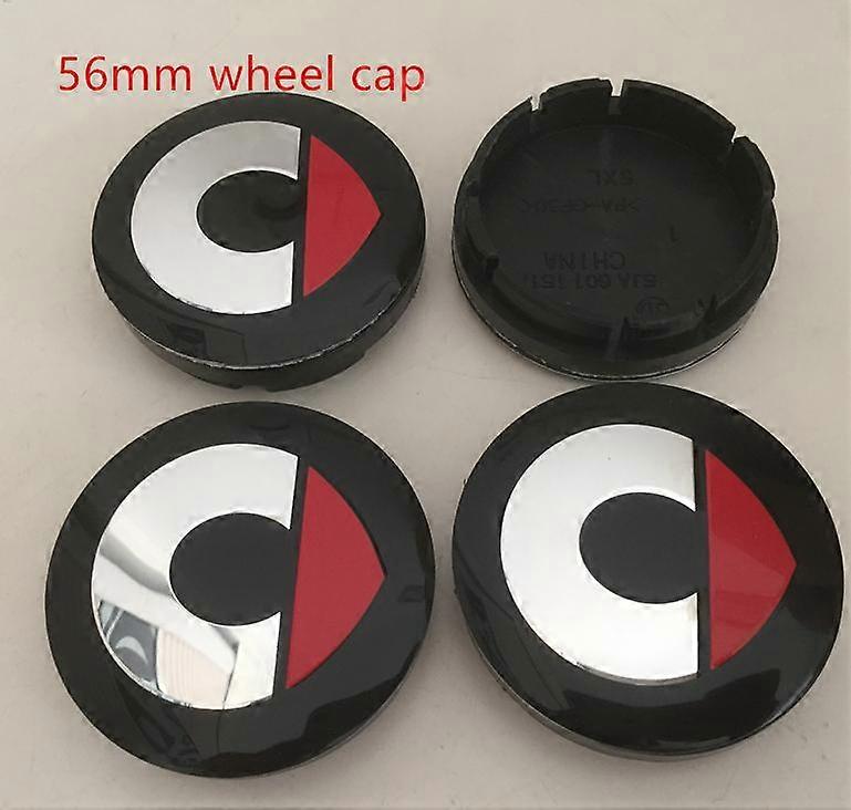 4pcs 56mm 60mm Smart Car Wheel Center Cap Badge hub covers emblem ...