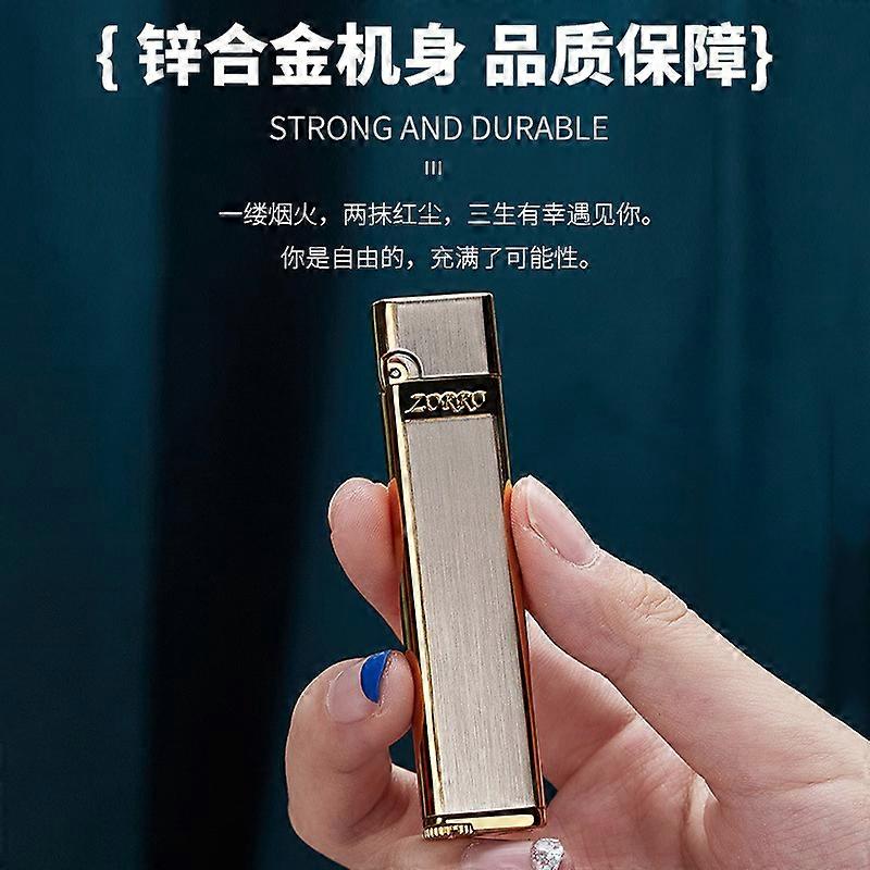 668 Luxury Mini Strip Men's Gift Diy Light Copper Shell Windproof ...