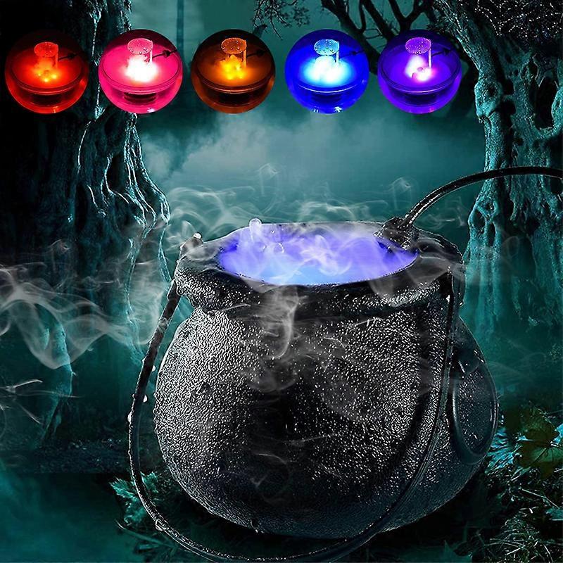 Halloween Decoration Witch Pot Color Changing Fog Machine Smoke Machine ...