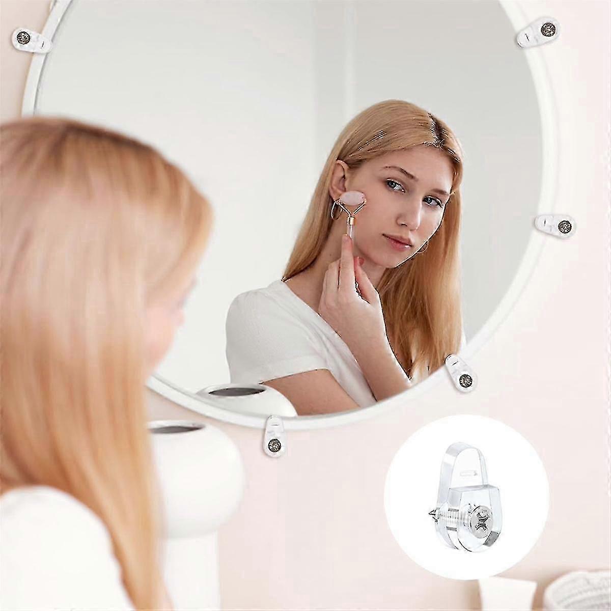 25 Pack Mirror Mounting Clips Kit, Round Mirror Hangers for Wall Glass ...