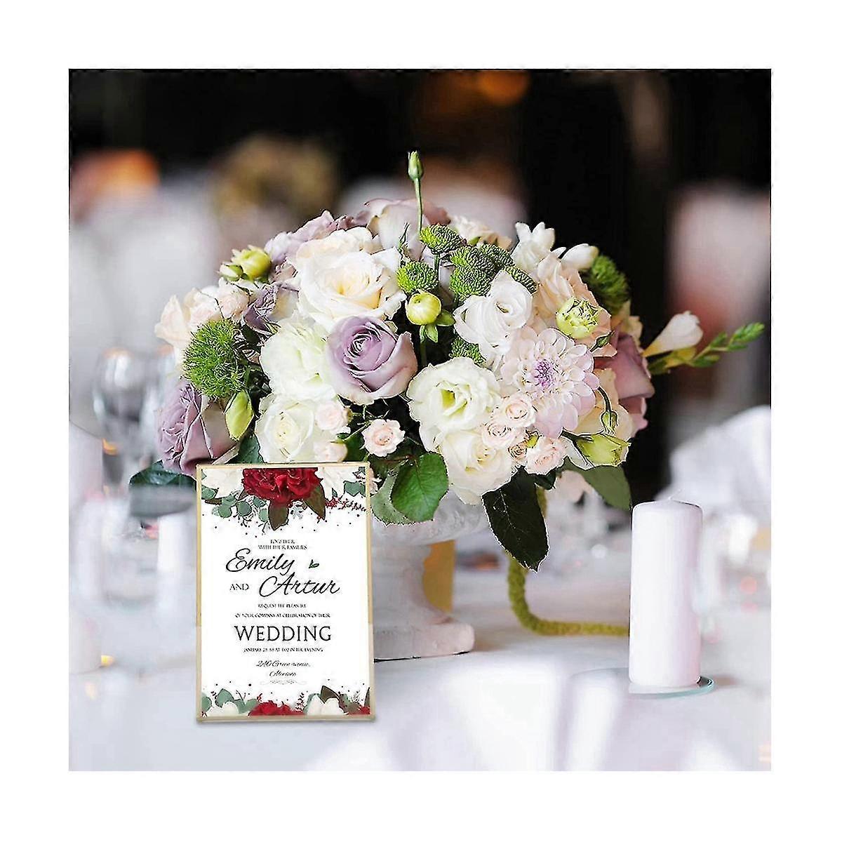 12pcs Gold Frame Acrylic Sign Holder Wedding Table Number Holder ...