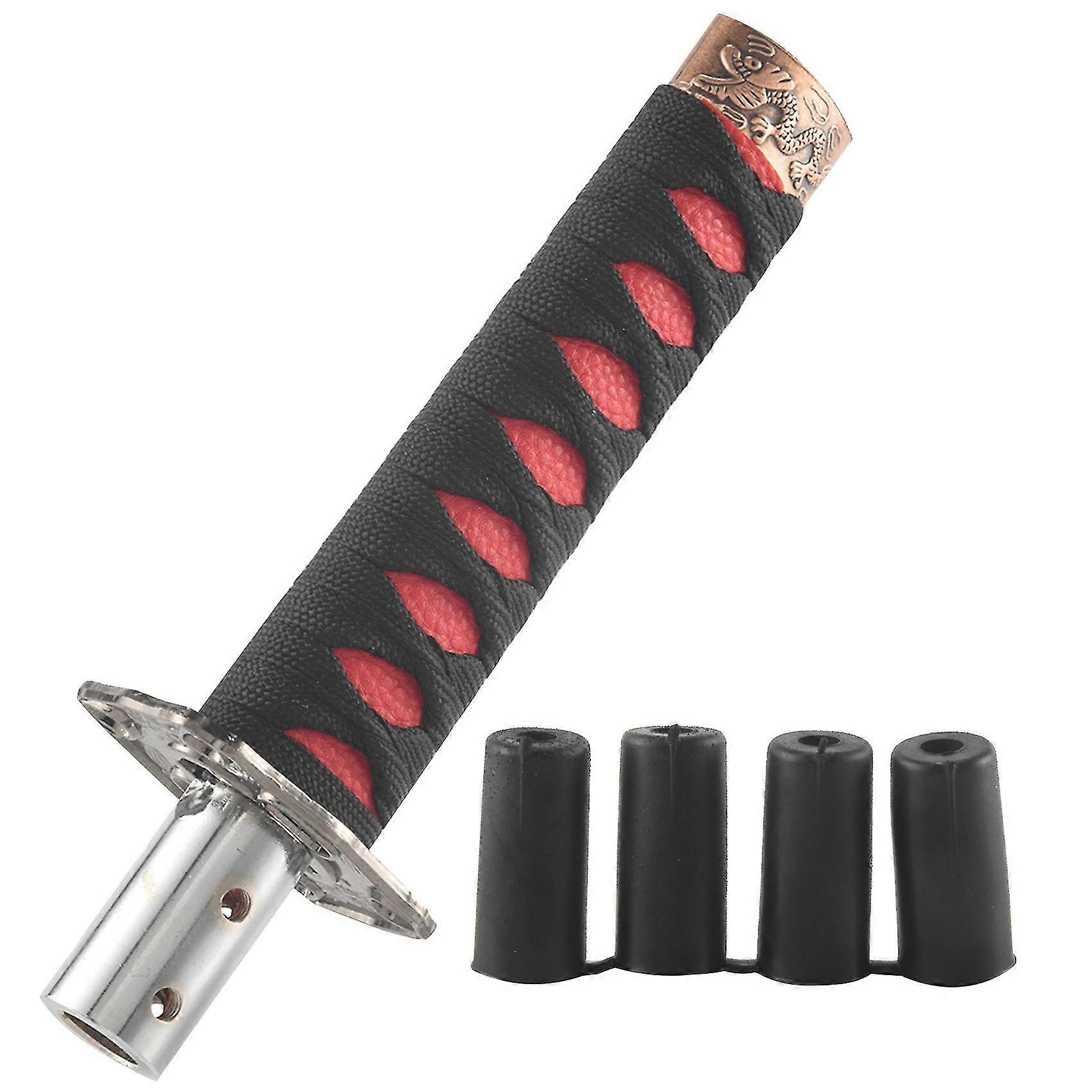 Universal Sword Gear Shift Knob Shifter Katana Metal Black+red 15cm ...