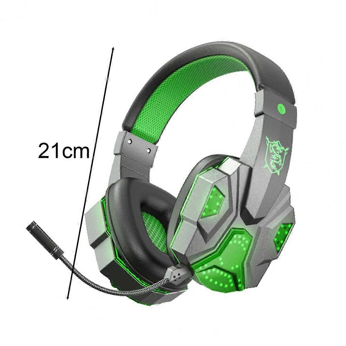 Wireless Headset Gaming Headset Surround Sound RGB Gaming Headphone ...