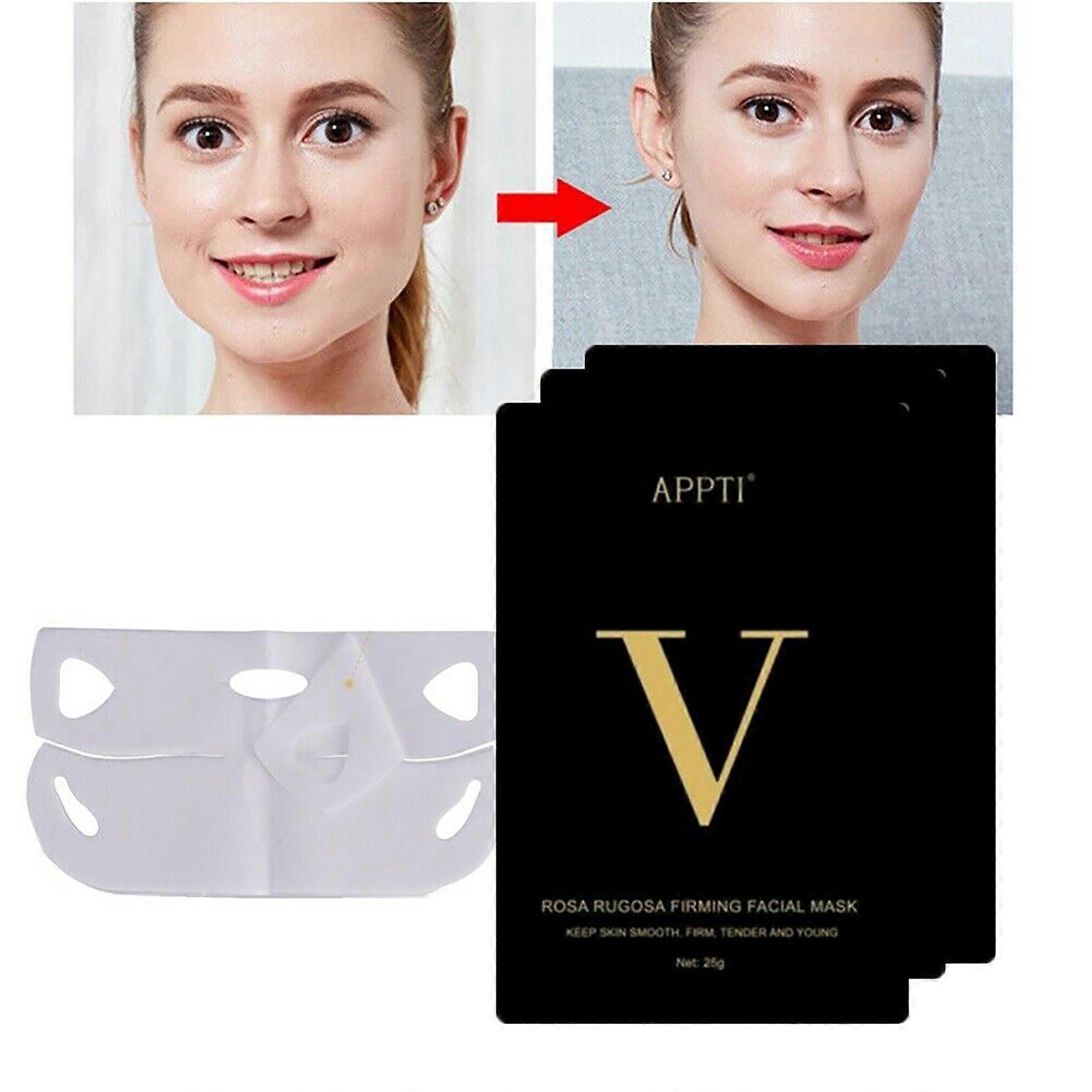 Facial Mask V Shape Face Mask Lifting Firming Burn Double Chin V line ...