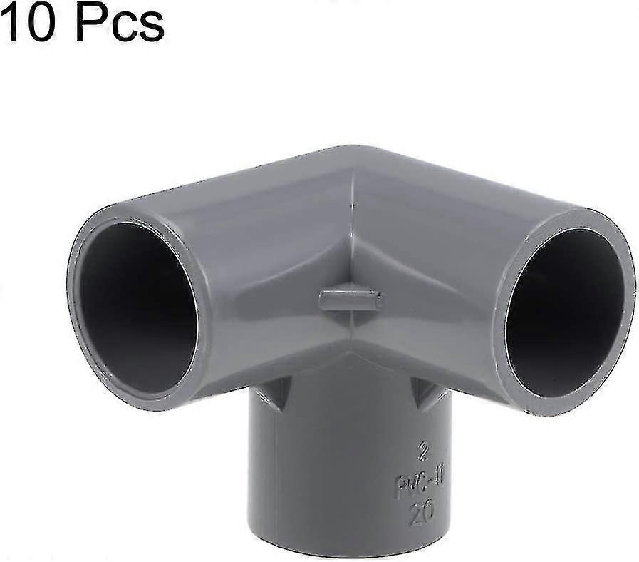 3-way Elbow Pvc Pipe Fitting Furniture Grade 20mm Size Tee Corner Fittings Gray 10pcs | Fruugo UK