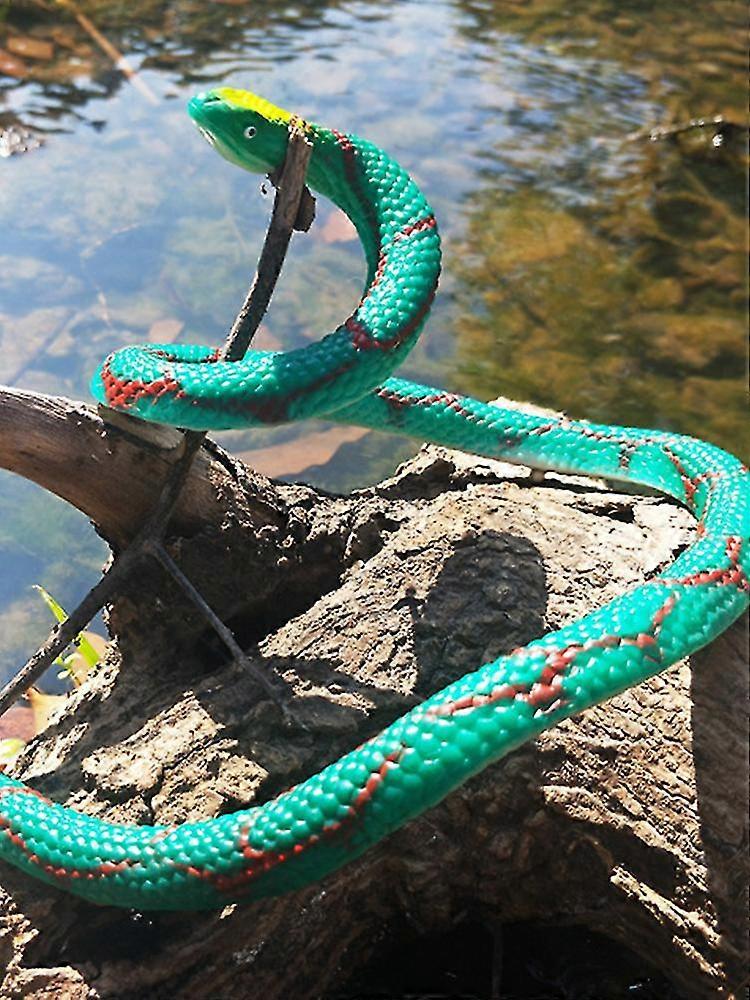Realistic Fake Snakes Toy Soft Rubber Snake Figure Garden Snake Scare ...