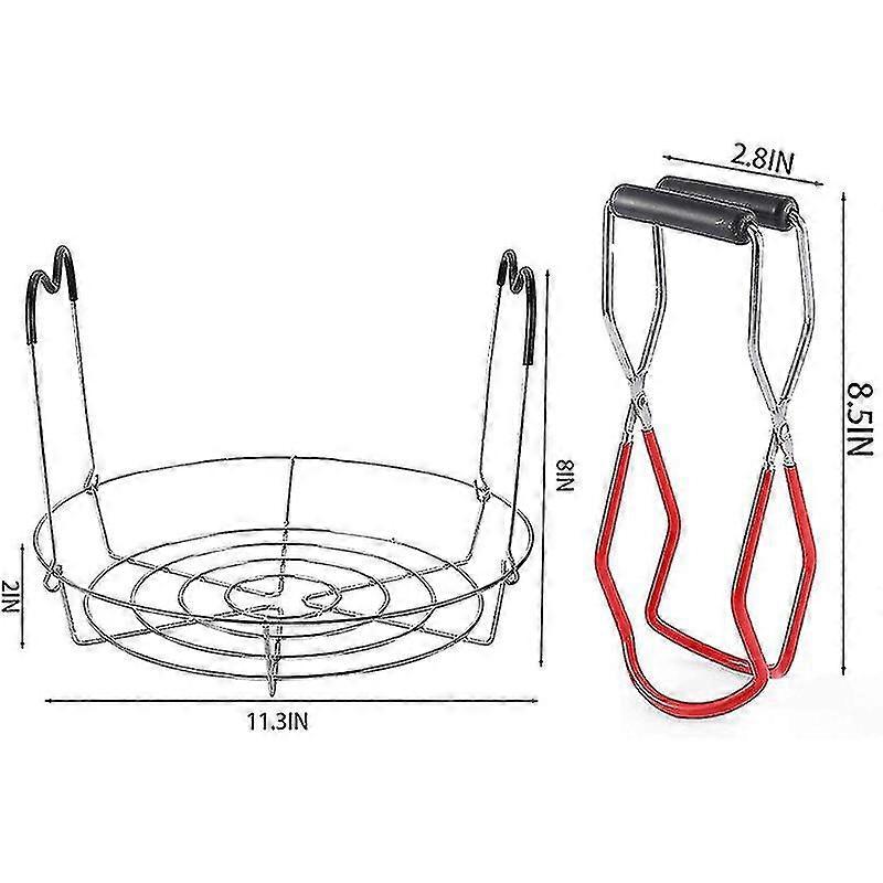 4 Pieces Canning Kit, 1 Canning Rack + 1 Canning Tong + 2 Canning ...