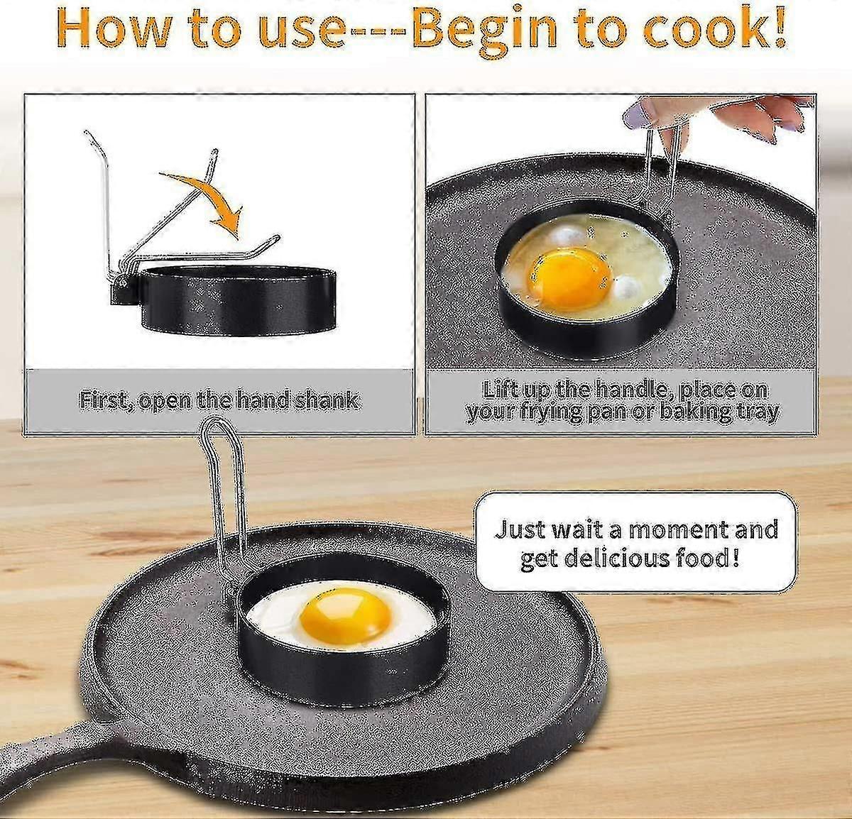 2-pack Egg Ring, Non-stick Egg Rings, Poached Egg Rings, Egg Frying ...