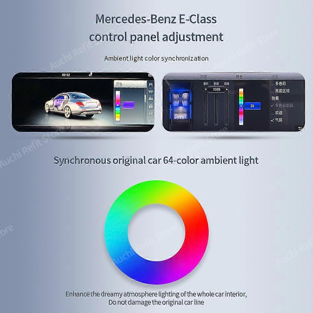 Car Turbo Shape Nozzle LED Air Conditioning Vents 64 Colors Ambient ...