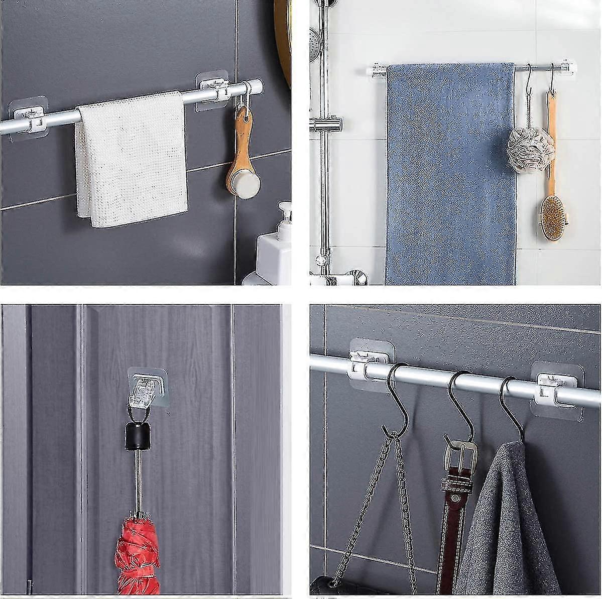 Gardinstangsholder Selvklæbende gardinstangskroge, 4 stykker ...