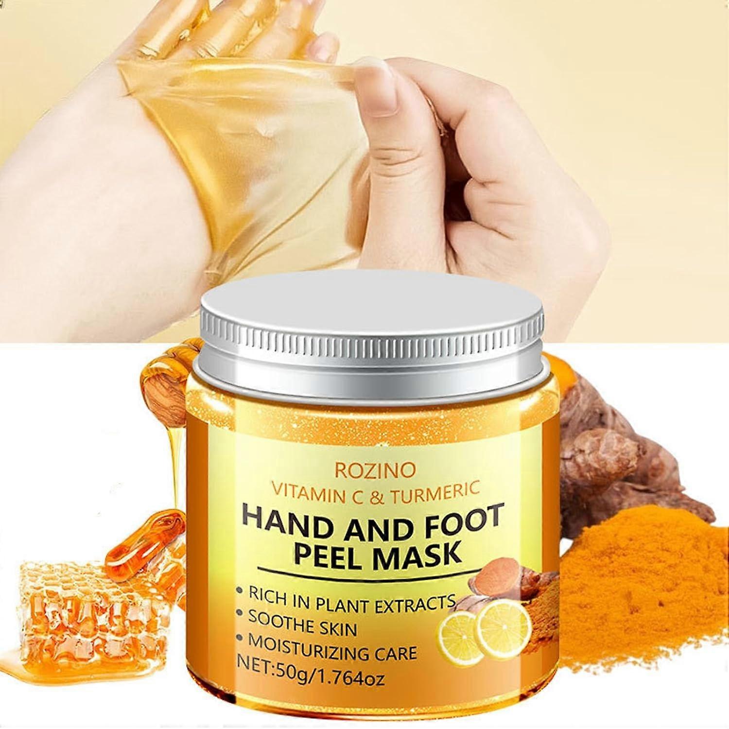 Upgraded Hydrating Peel off Hand Wax Mask, Vitamin C & Turmeric Hand ...