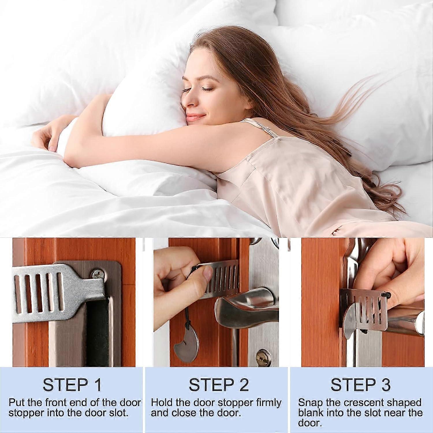 Portable Door Lock Solid Travel Lock Heavy Duty Lock Punchless Security ...