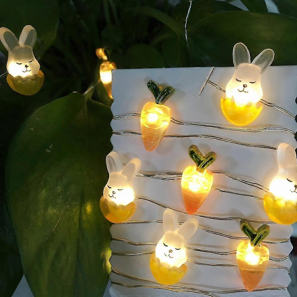 Wielkanocne lampki dekoracyjne Królik LED String Lights Zasilany ...