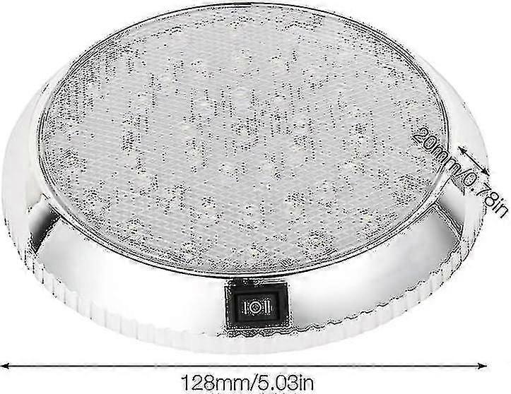 Rv Interior Light, 2 Pcs 12v Led Ceiling Dome Roof Light 46 Led Caravan ...