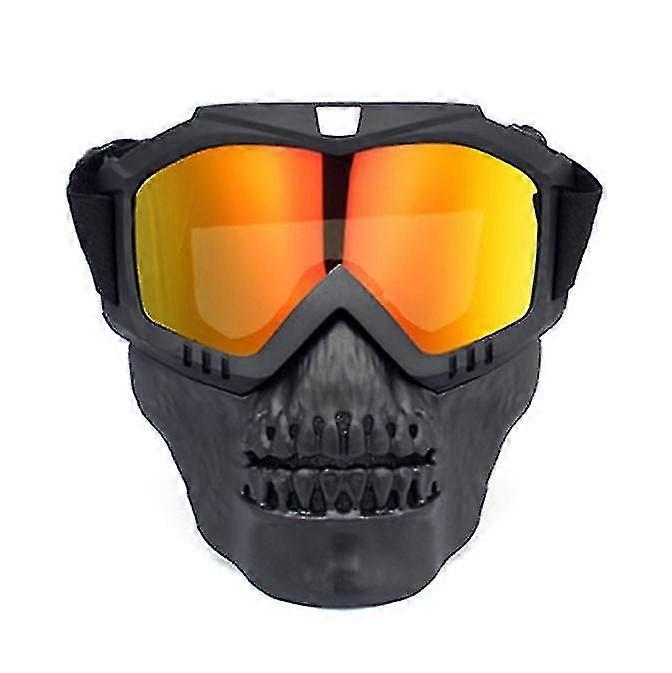 Skull Goggle Mask Riding Mask Safety Road Riding Uv Motorbike Glasses ...
