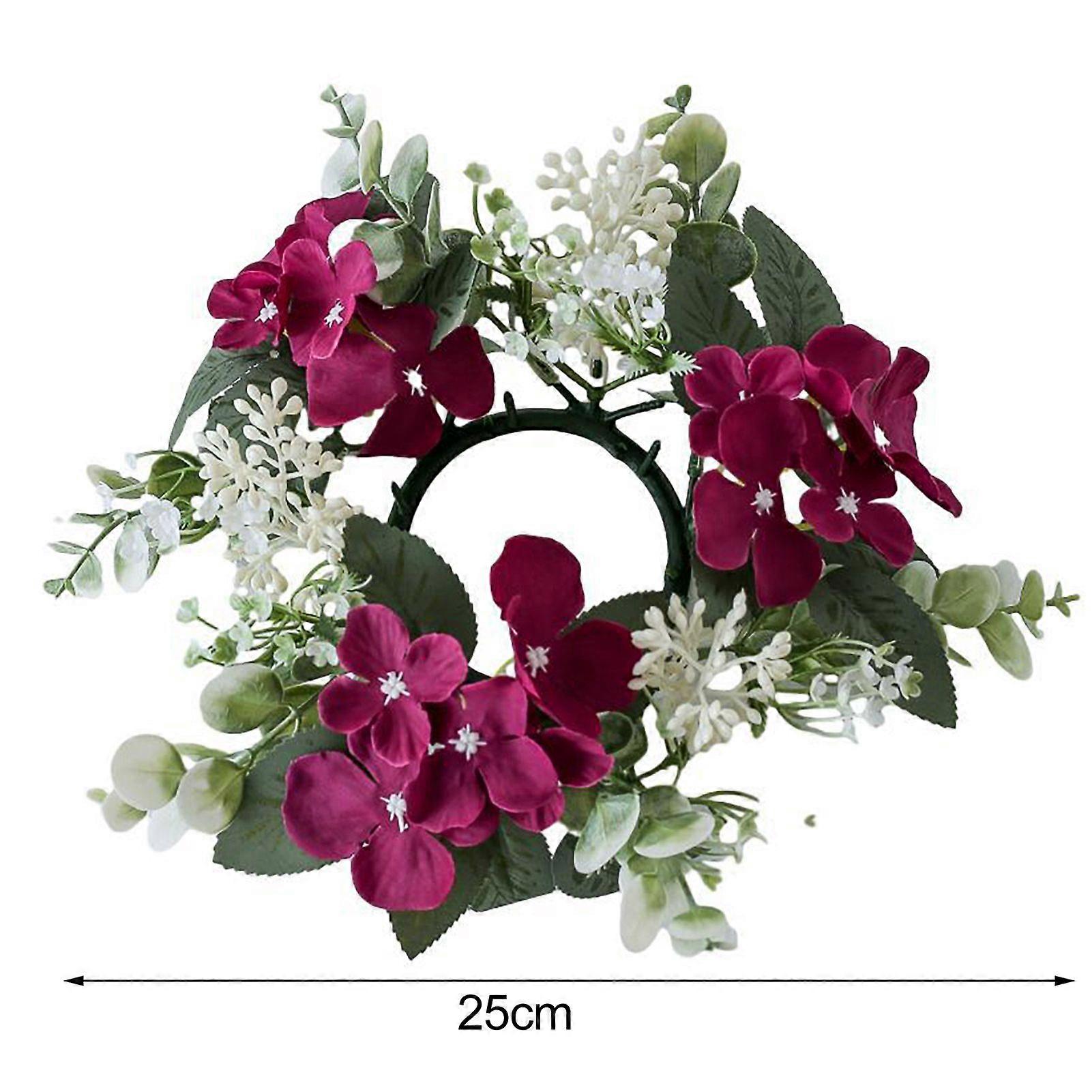 2 Pcs Candlestick Garland Fake Hydrangea Eucalyptus Leaves Wedding ...