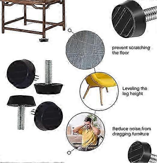 20 pieces of adjustable table foot furniture, table foot slide (M8 x ...
