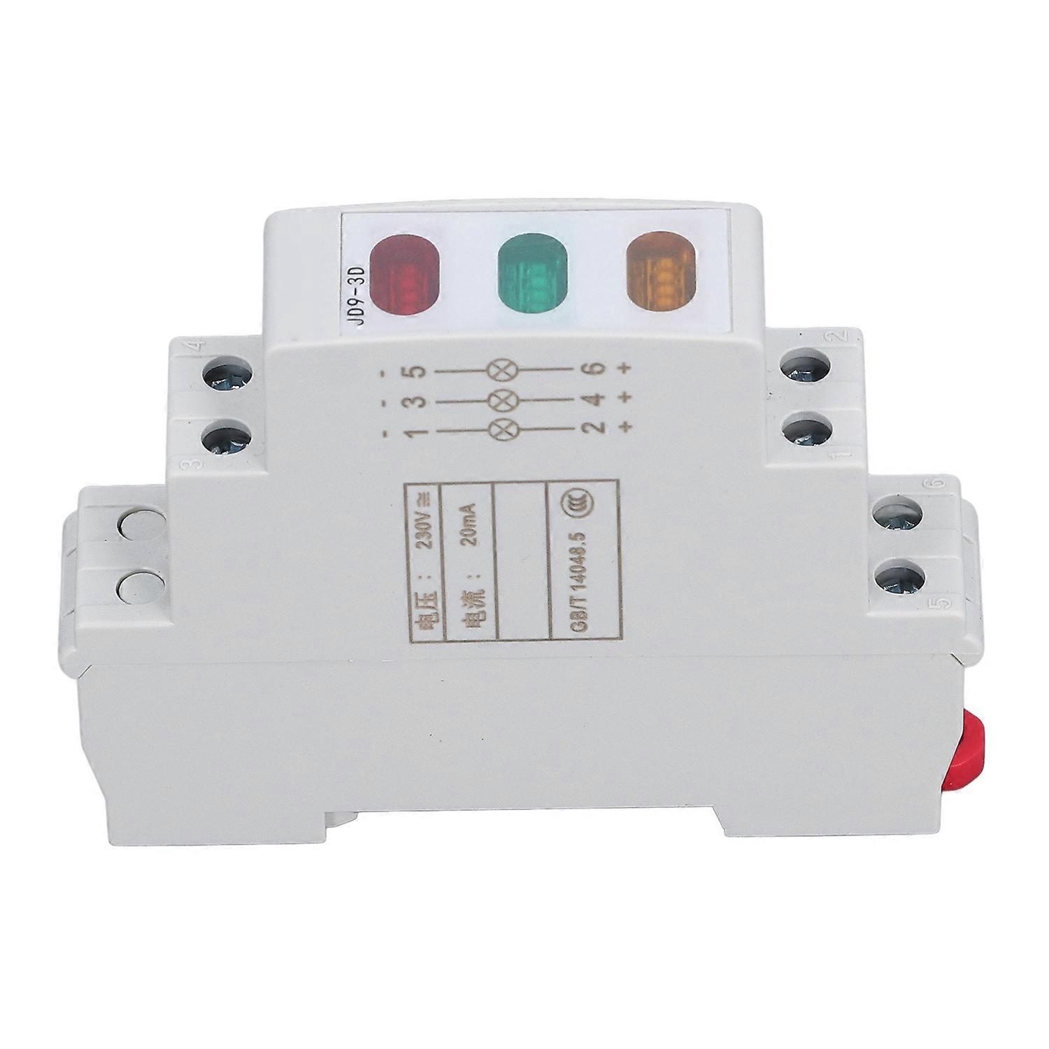 DIN Rail Indicator Light Red Yellow Green LED Indicator Lamp for Magnetic Starter Contactor AC ...