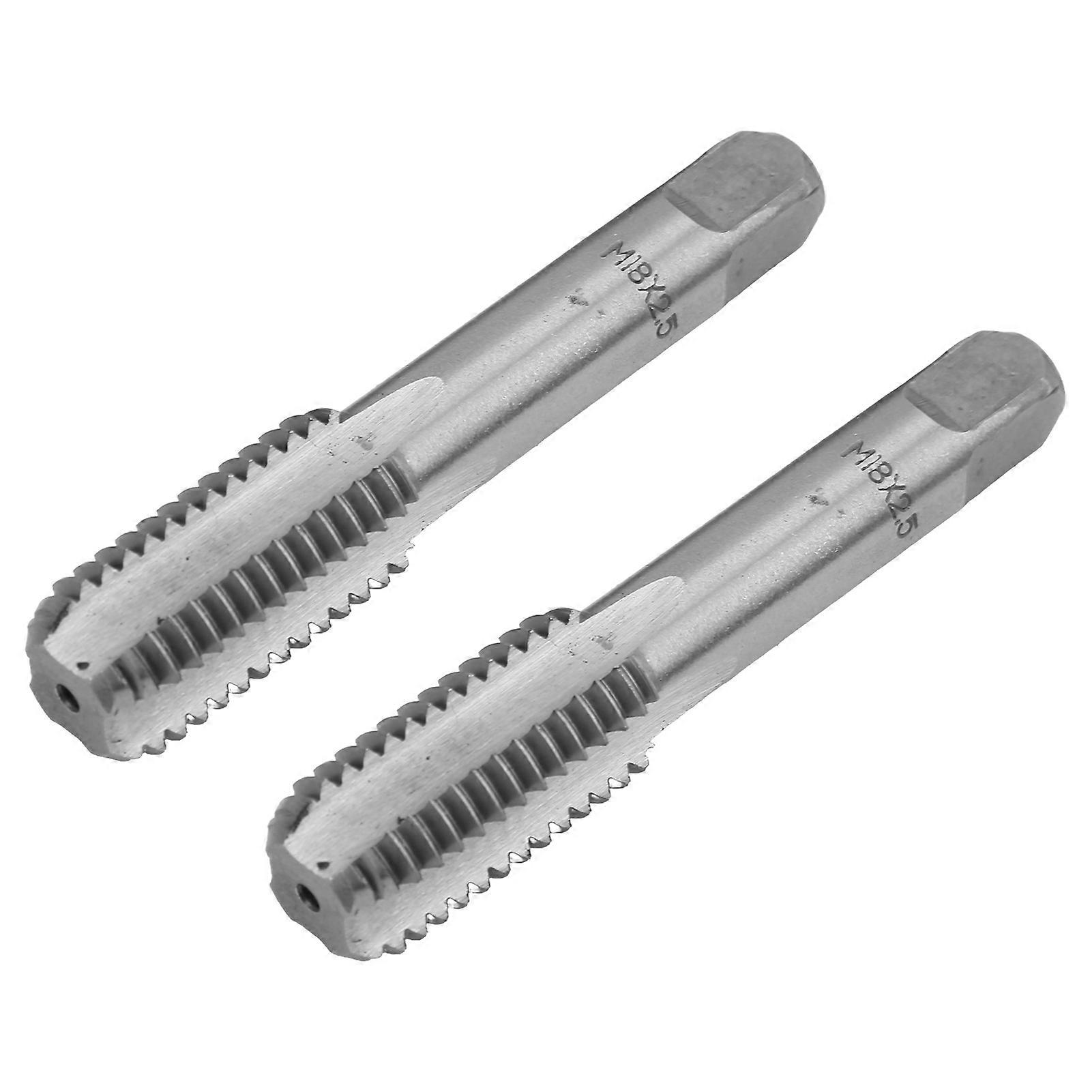 2pcs High Speed Steel Metric Thread Tap Straight Flutes Thread Tapping ...