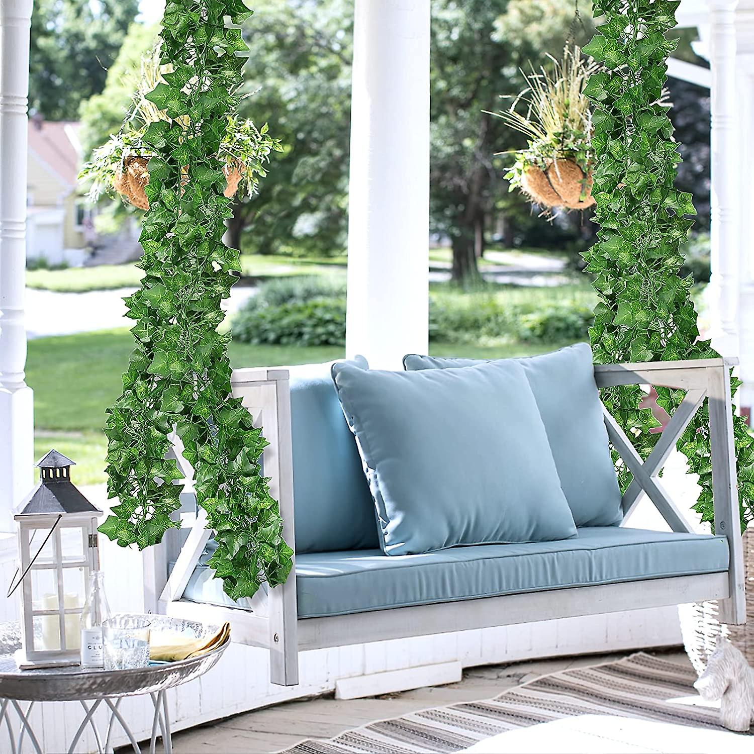 Kunstig Ivy Garland, vedbend Garland Fake Ivy Uv resistente falske Vine ...