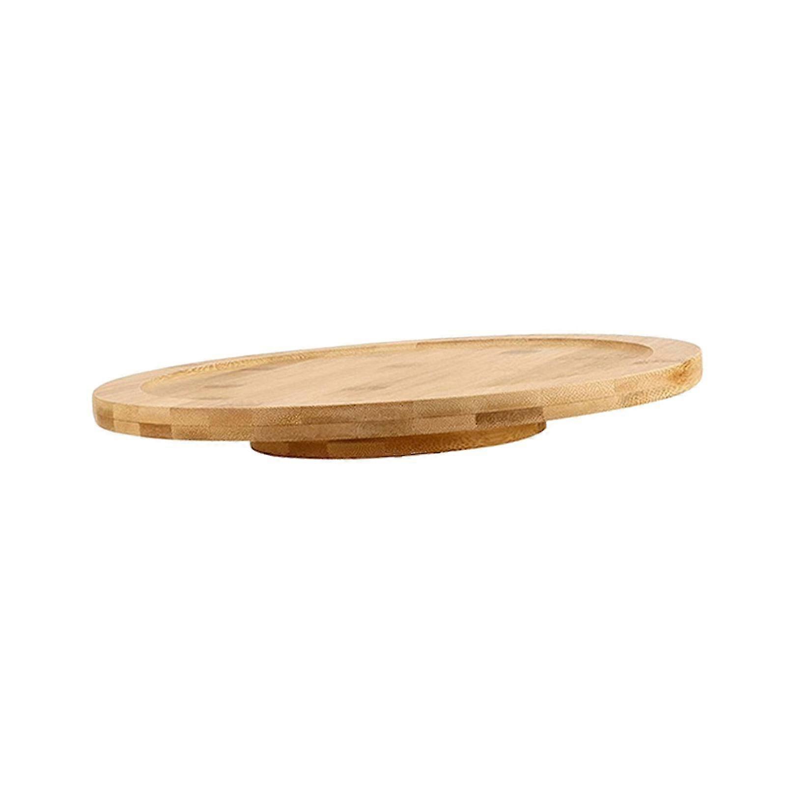 Revolving Cake Stand Turntable, Wooden Rotating Serving Platter for ...