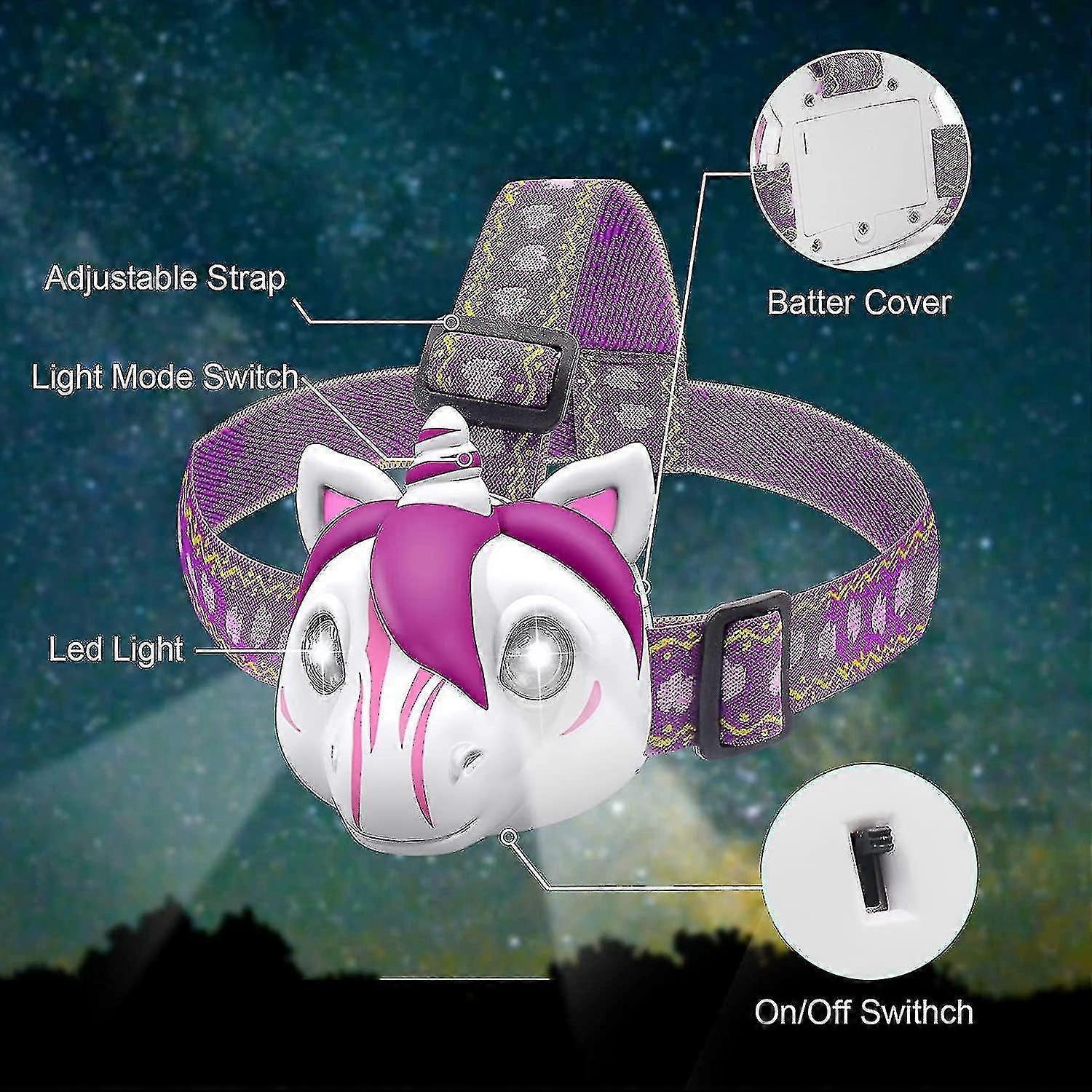 Kids Head Torch For Girls Gift Christmas Toys Camping Night Light ...
