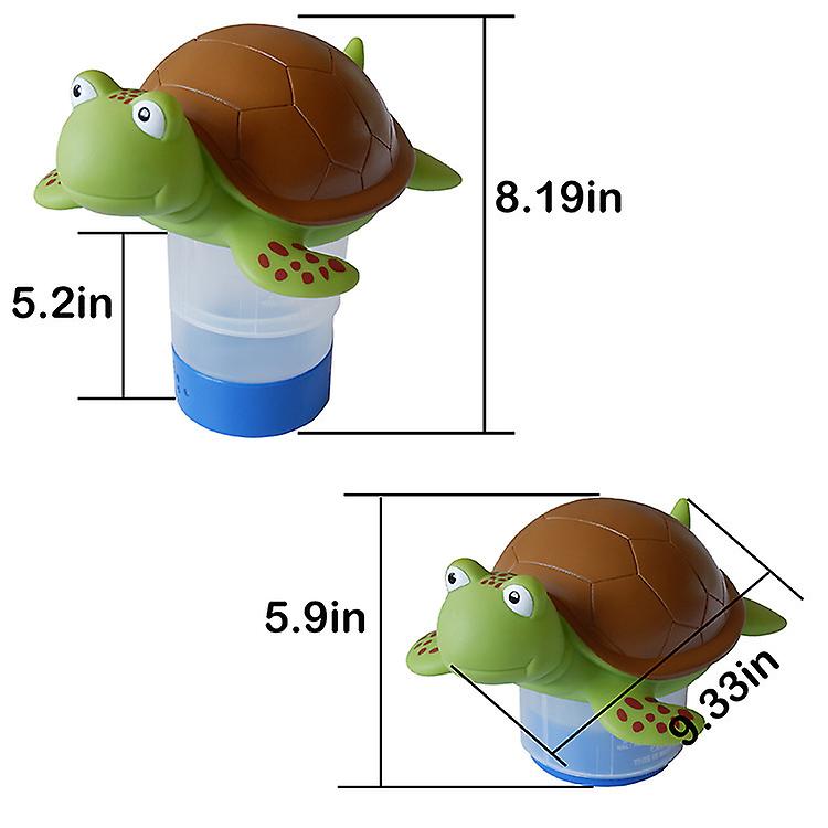 Turtle Floating Pool Chlorine Dispenser, Foldable Base, Can Hold 3 ...