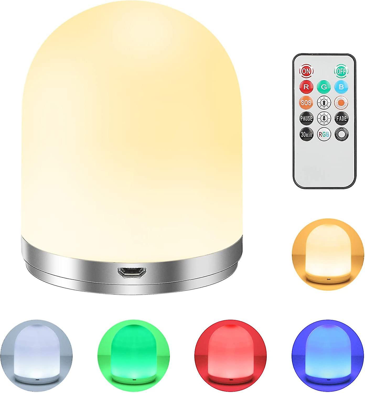 Night Light,children's Bedside Lamp Remote Control,usb Rechargeable ...