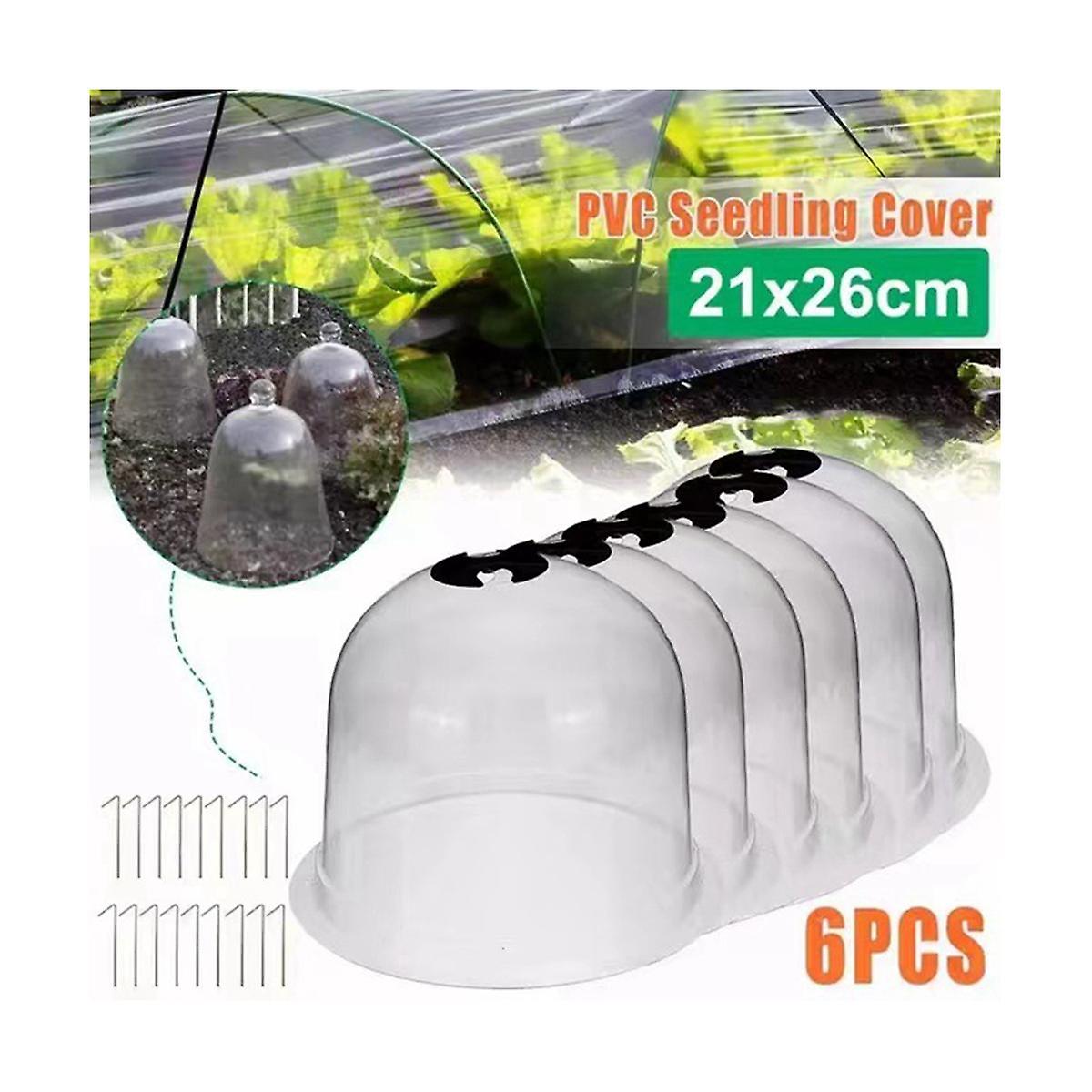 6pcs Reuseable Plastic Greenhouse Garden Plant Bell Cover Seeds ...