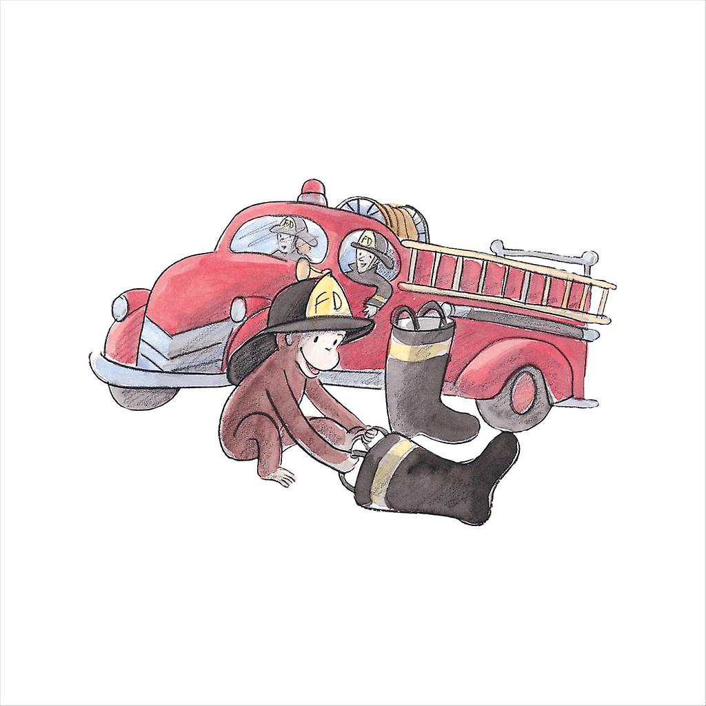 Curious George Balloon Fire Department Truck Men's Vest | Fruugo US
