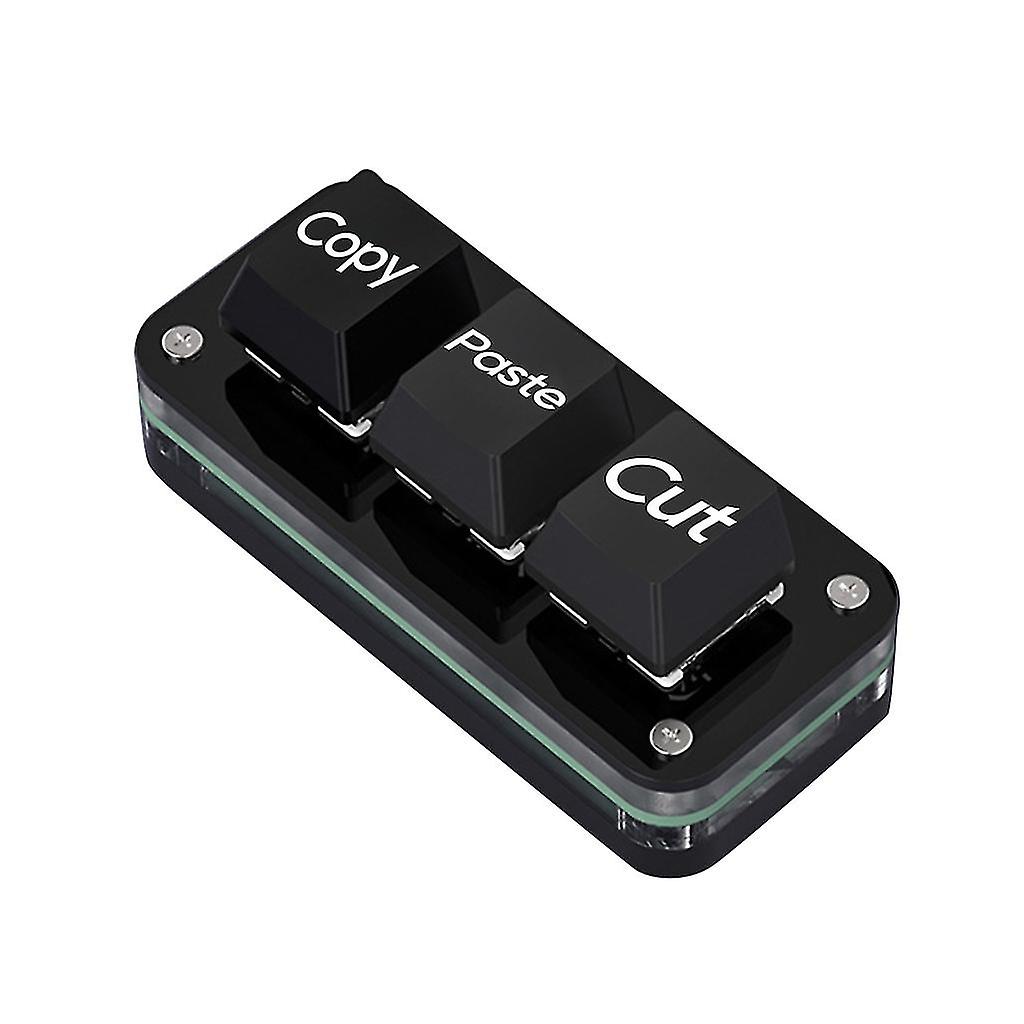 RGB 3 Keys Mini Keypad Programming Macro Keyboard Type-C Customize Gaming Mechanical Keyboard ...