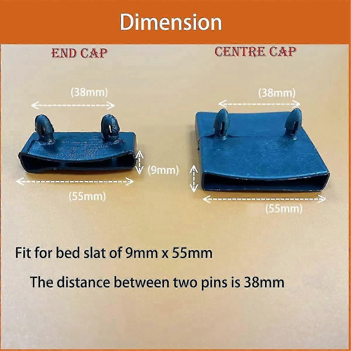 24pcs 55mm X 9mm Plastic Bed Slat Cover Replacement Holder Caps For ...