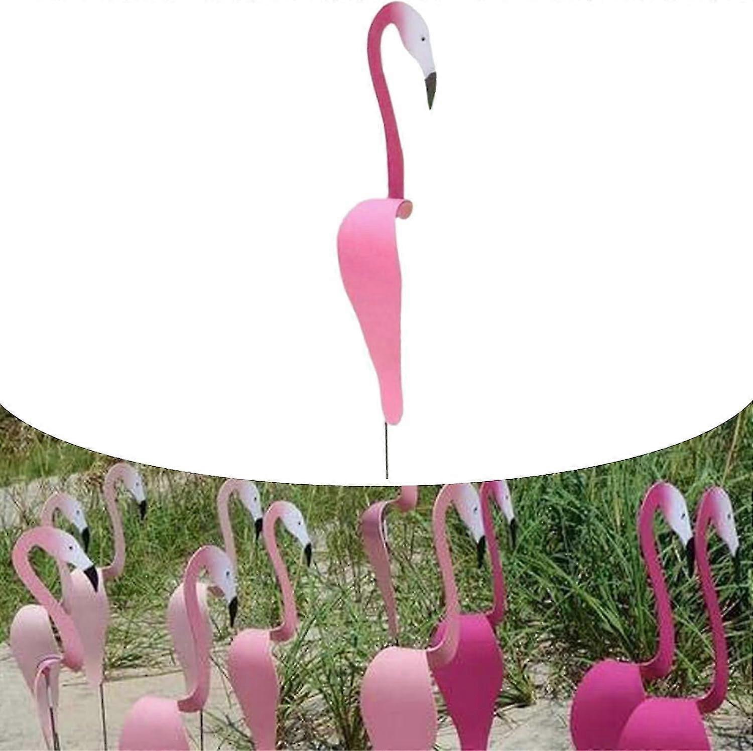 Florida Dancing Birds Garden Metal Art, Pink Flamingo Yard Decorations, Wind Spinner for Garden ...