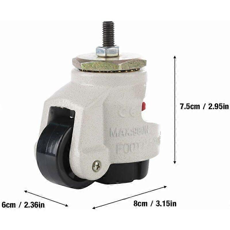 4PCs Heavy Duty Caster Nylon Caster Wheels for Workbench Garage Table ...