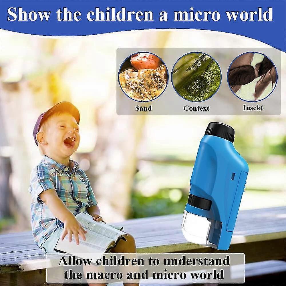 Kids Pocket Microscope Childrens Mini Microscope Kids Portable ...