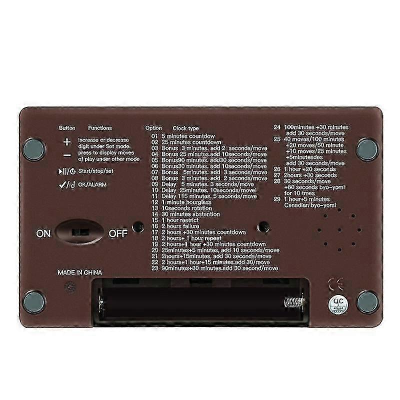 LEAP Chess Clock Advanced Digital Chess with 7 Type 38 Timing Set Modes Clock Chess | Fruugo UK