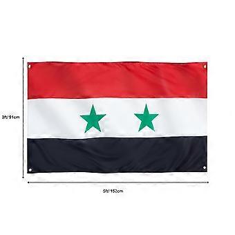 Syriens flagga, öljett i varje hörn, syriska flaggan, syriska ...