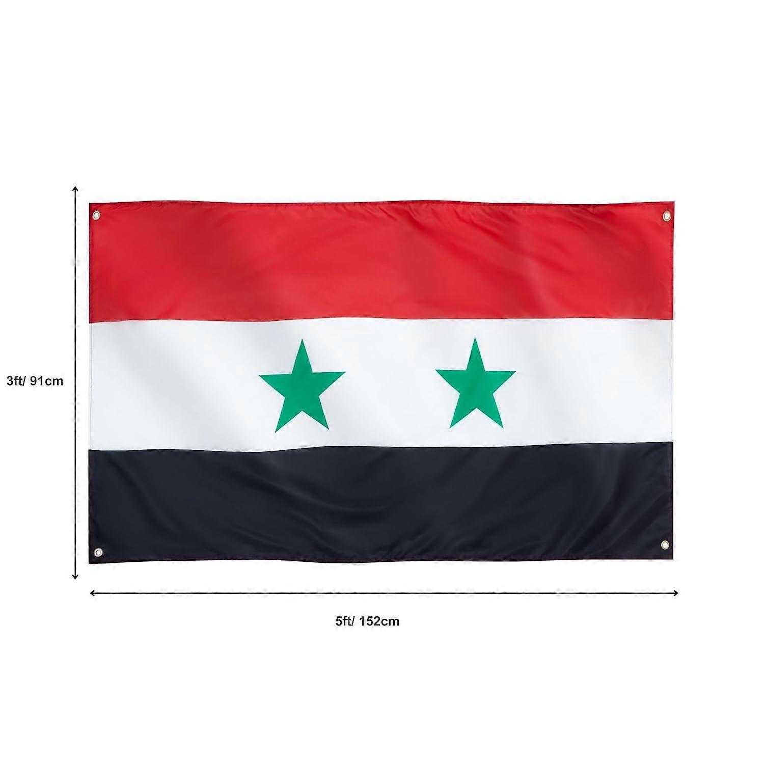 Syria Flag, Eyelet In Every Corner, Syrian Flag, Syrian Arab Republic ...