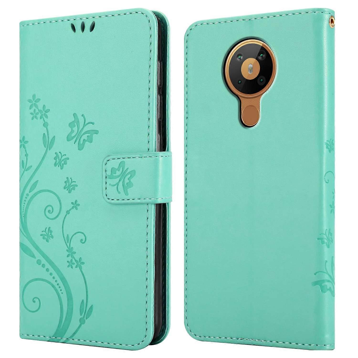 Nokia 5.3 Protective Case Case - with Floral Print and Card Slot ...