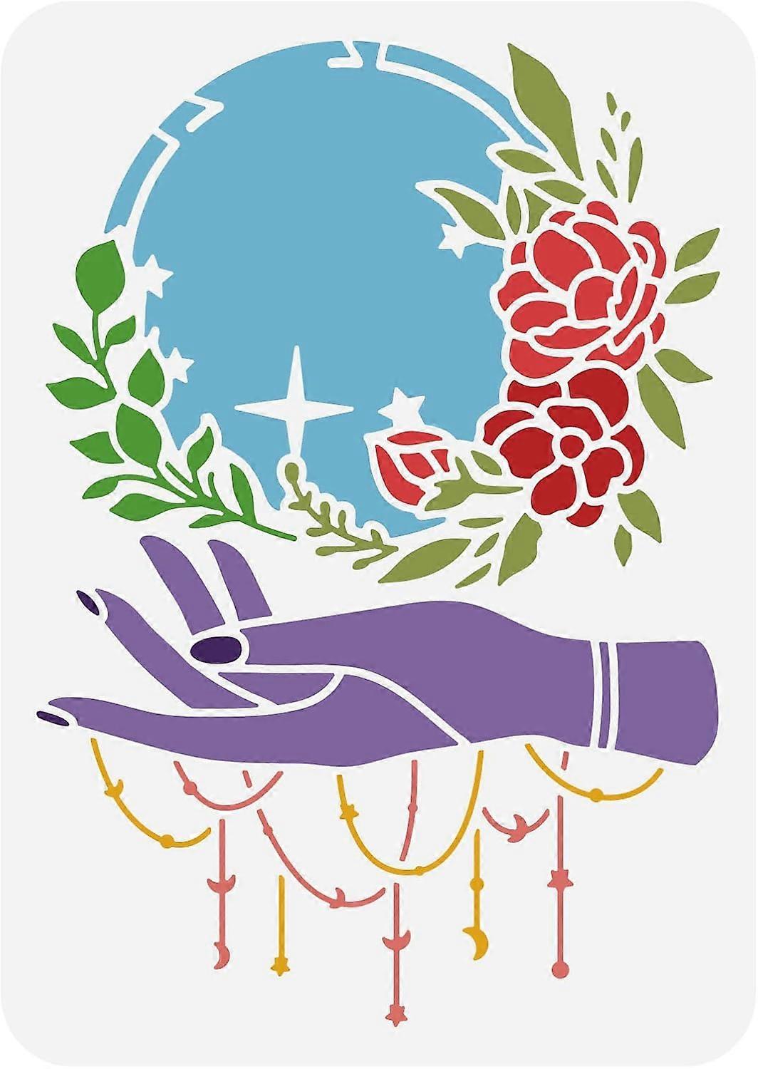 Crystal Ball Stencil Magic Hand Drawing Painting Stencils Reusable ...