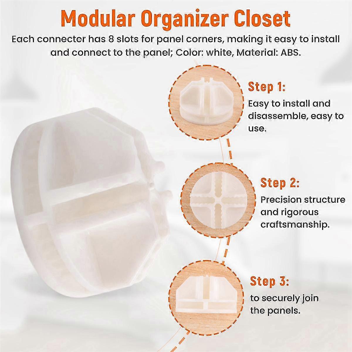 20 Pcs Grid Cube Connector Abs Connectors For Wire Cube Storage ...