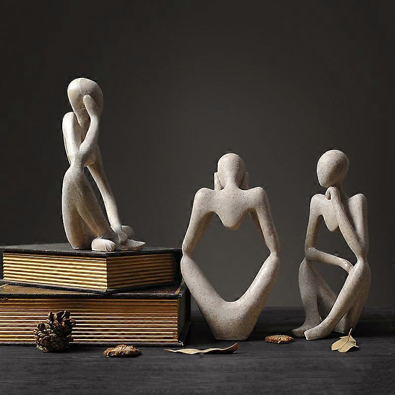 The Thinker Figures Statue Abstract Resin Sculptures Mini Art ...