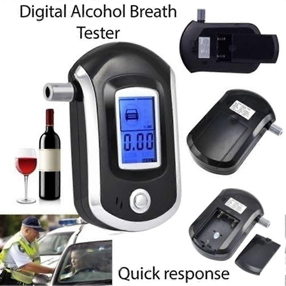 At6000 Alcohol Tester With 10 Mouthpieces Professional Digital Breath ...
