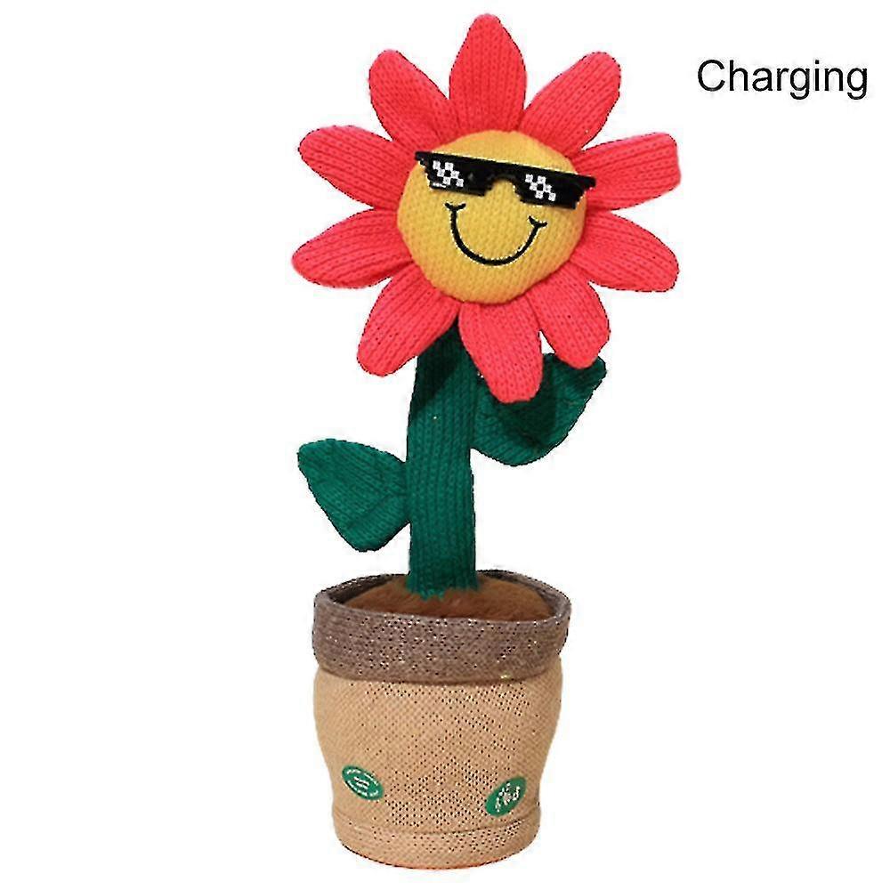 Electric Dancing Sunflower Stuffed Plush Doll Singing Twisting Rabbit ...