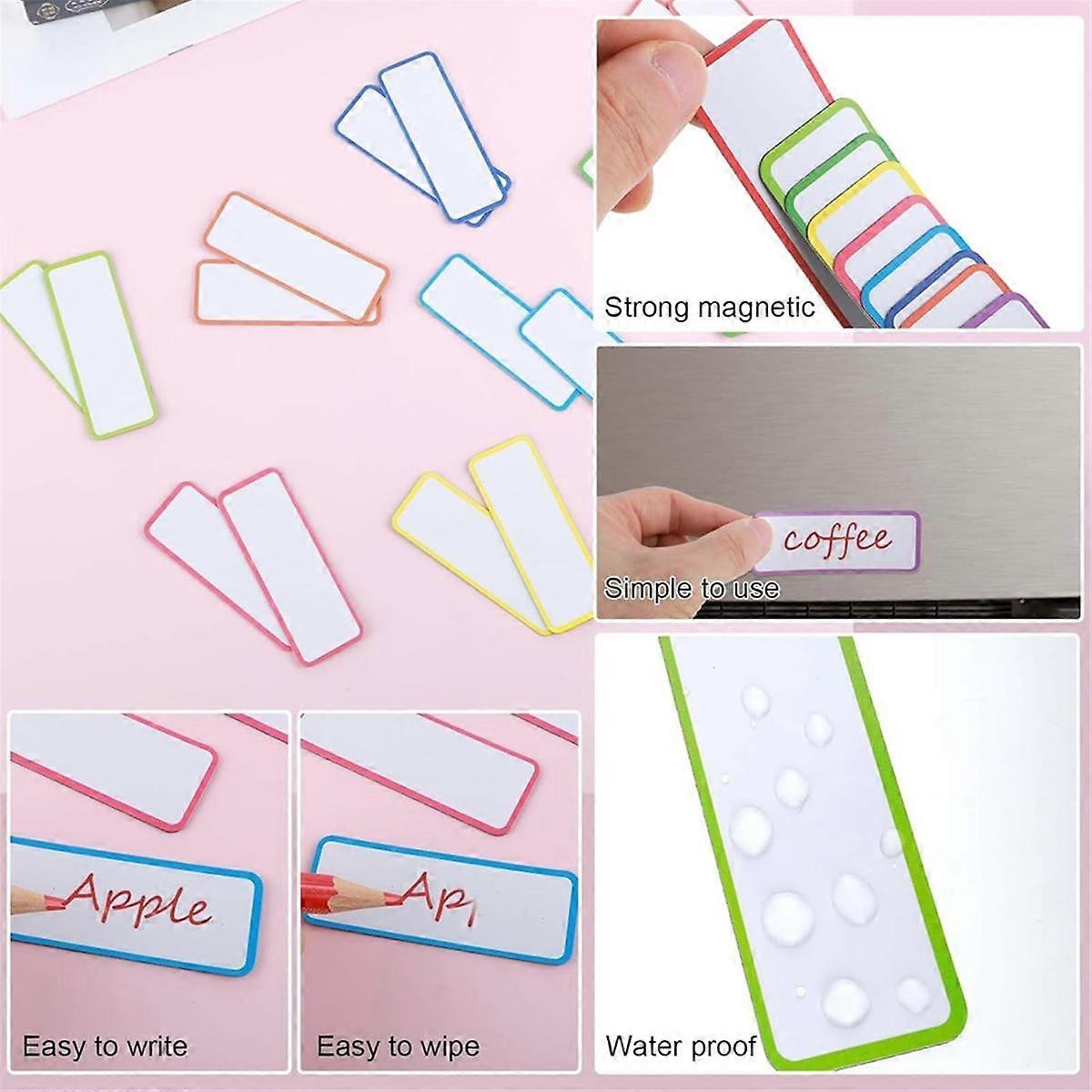 54 Pcs Magnetic Dry Erase Labels Reusable Strips Classroom Name Tags ...